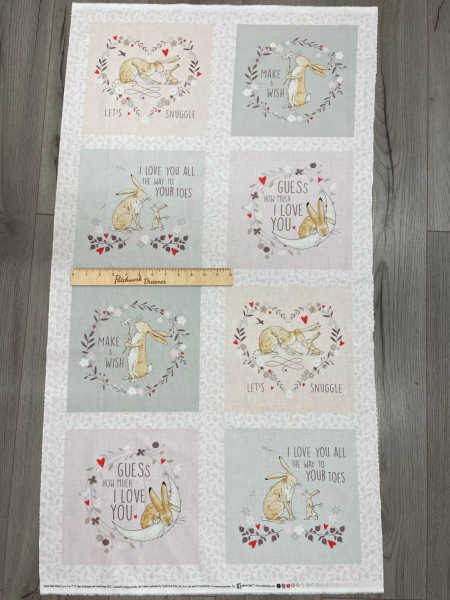 Guess How Much I Love You Panel Pink - Patchwork Dreamer