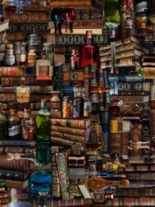 Packed Magic Books & Potions Quilting Fabric - Patchwork Dreamer